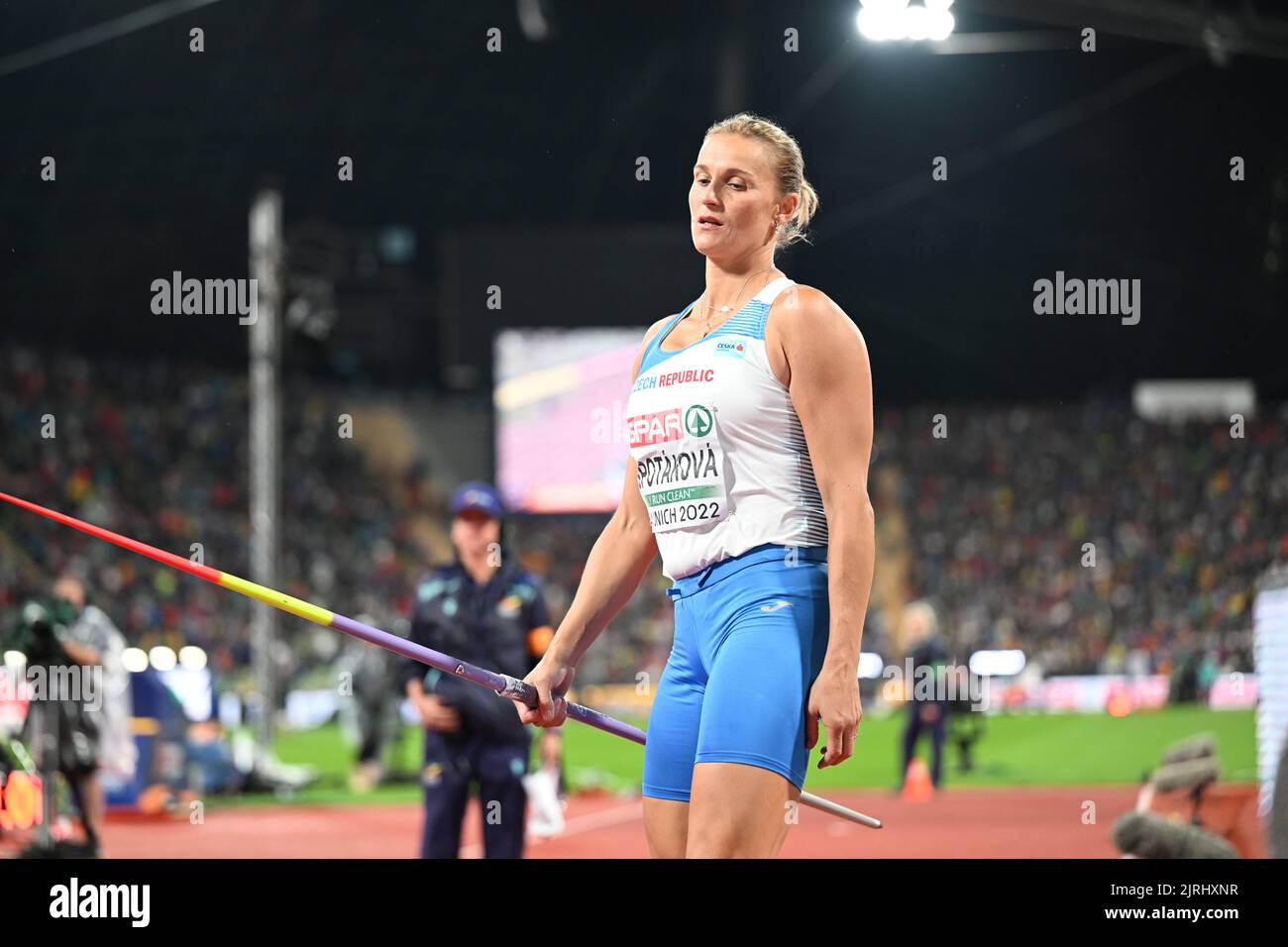 Barbora Špotáková taking part in the javelin throw at the European ...