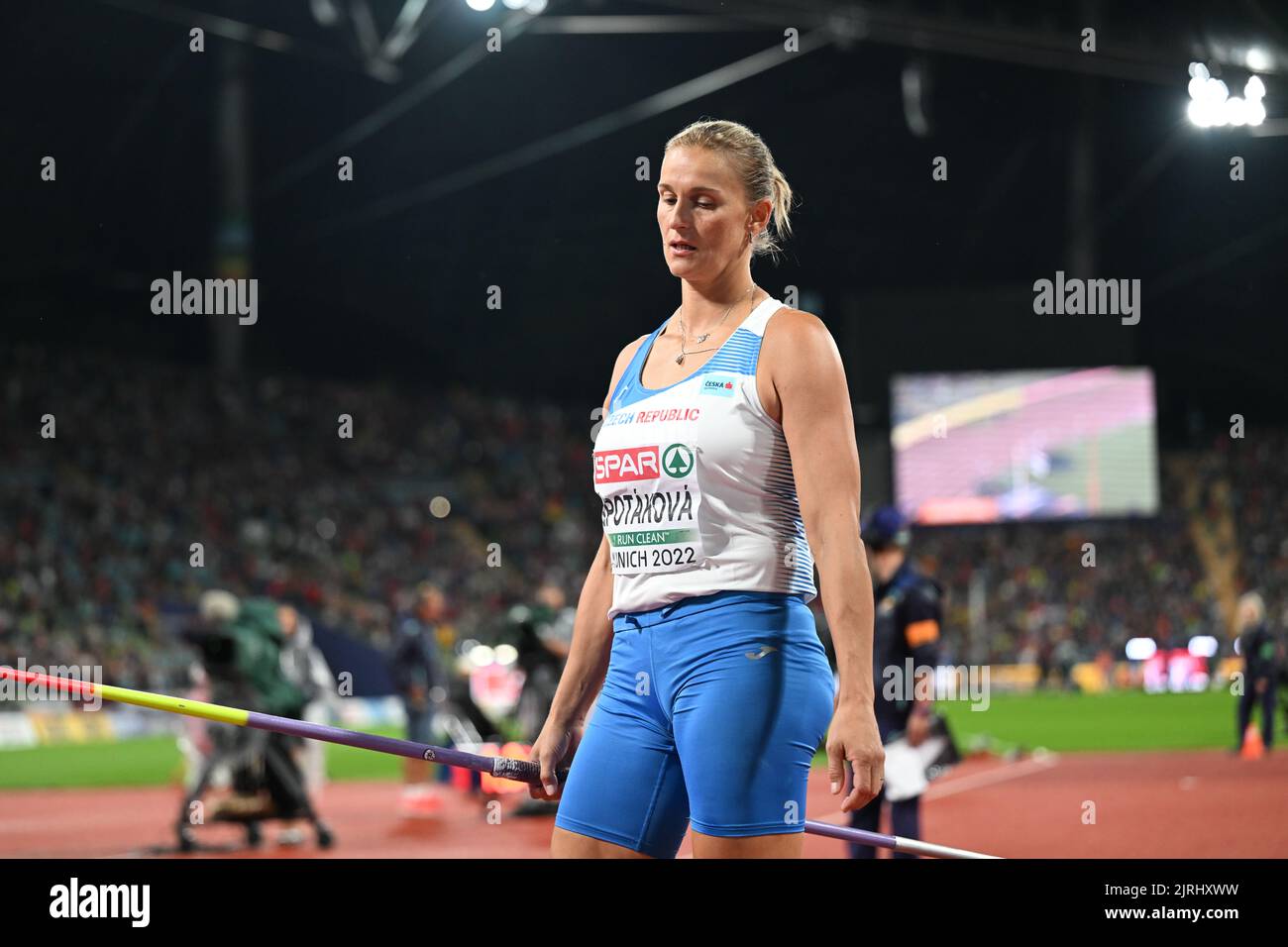 Barbora Špotáková taking part in the javelin throw at the European ...