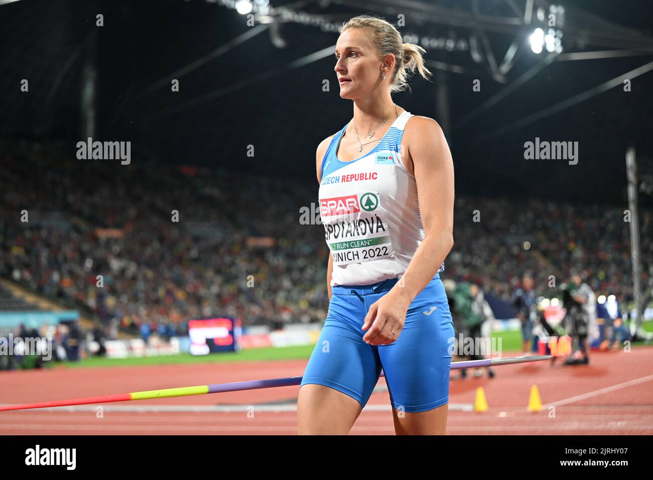 Barbora Špotáková taking part in the javelin throw at the European ...