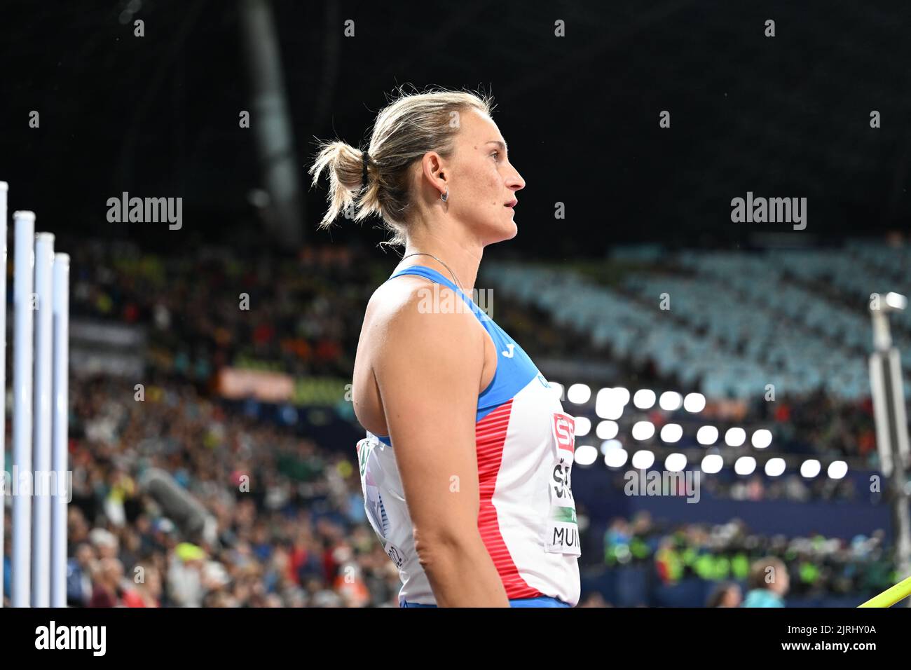 Barbora Špotáková taking part in the javelin throw at the European ...