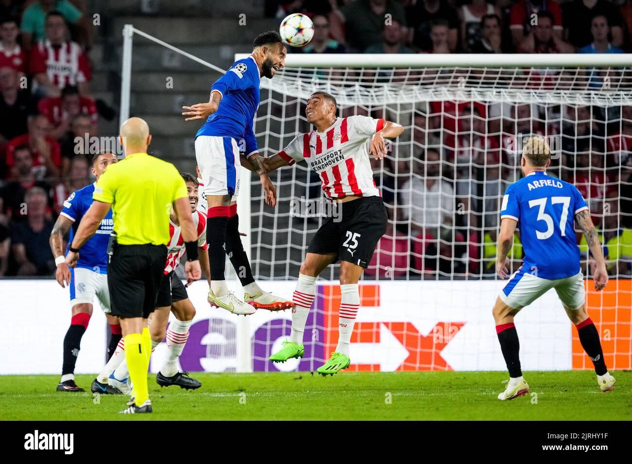 EINDHOVEN, NETHERLANDS - AUGUST 24: Connor Goldson of Rangers and ...