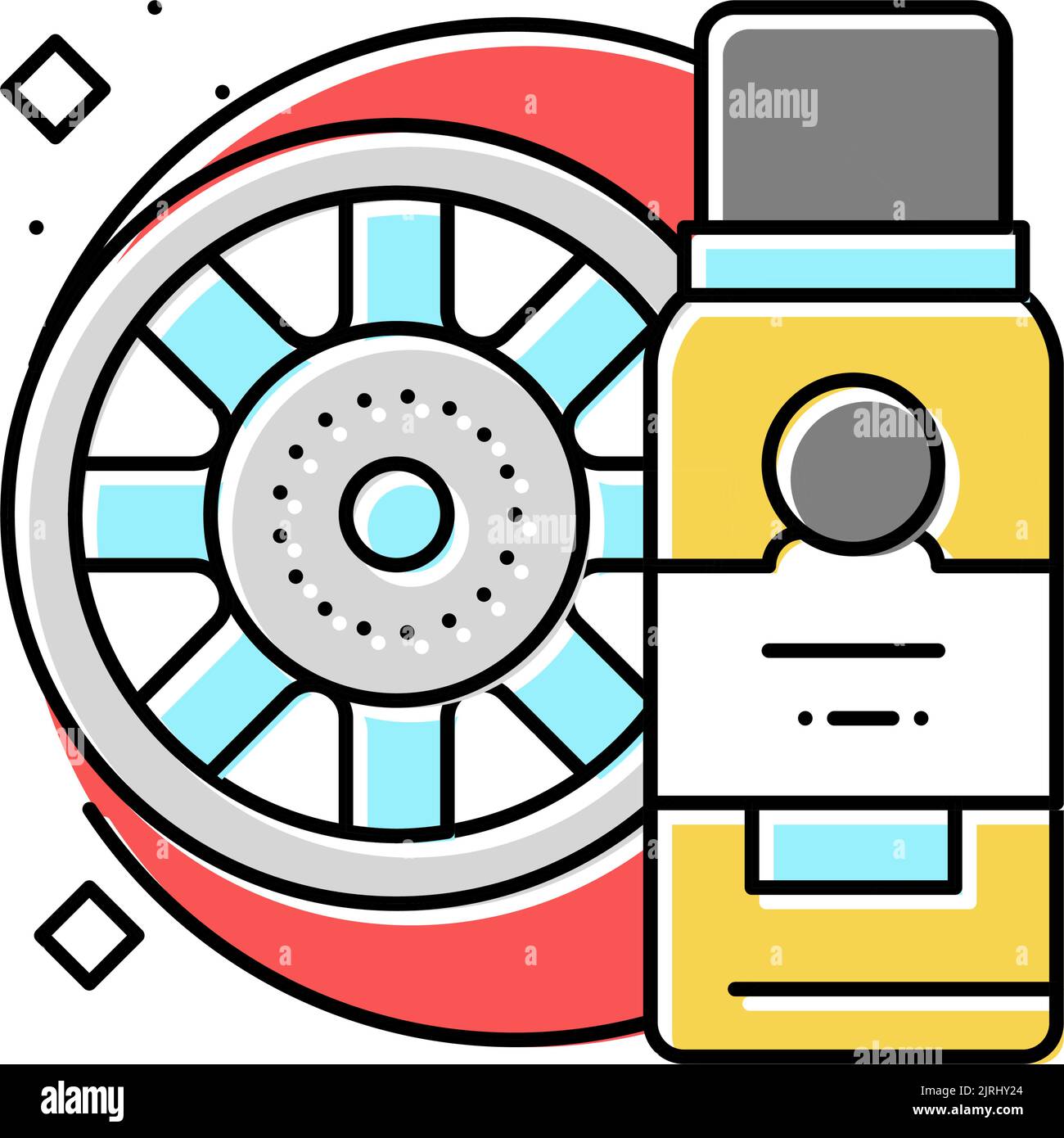 chrome cleaner detergent color icon vector illustration Stock Vector ...