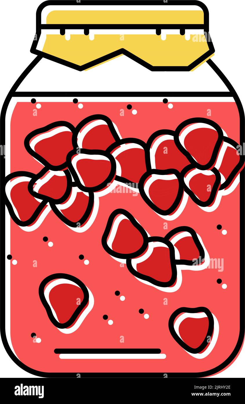 Strawberry Compote Color Icon Vector Illustration Stock Vector Image And Art Alamy
