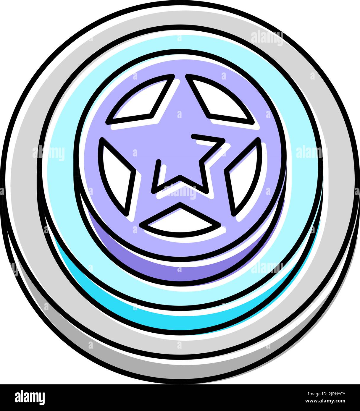 star video game progress award color icon vector illustration Stock ...