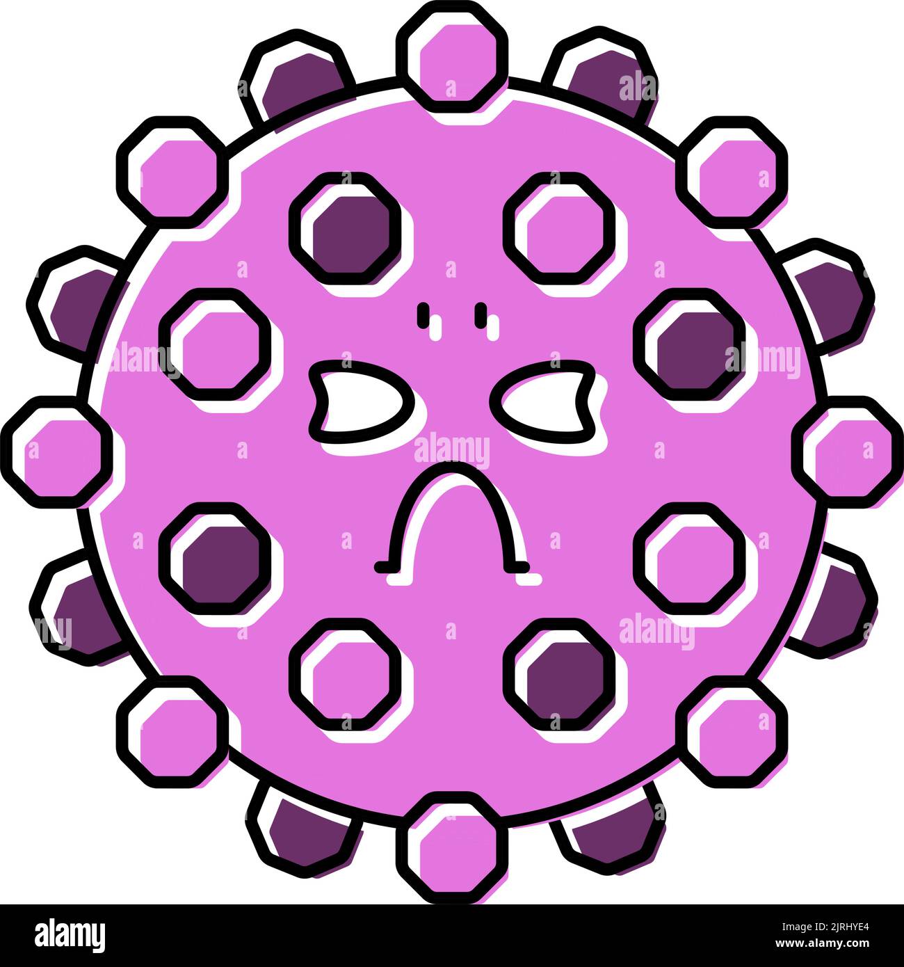 microorganism bacteria virus color icon vector illustration Stock ...