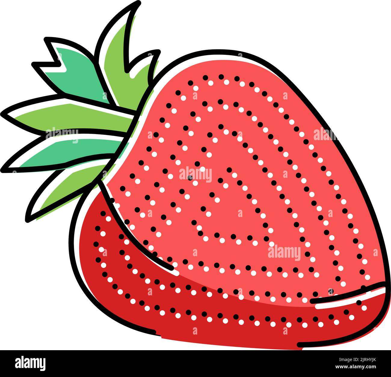 strawberry berry color icon vector illustration Stock Vector Image ...