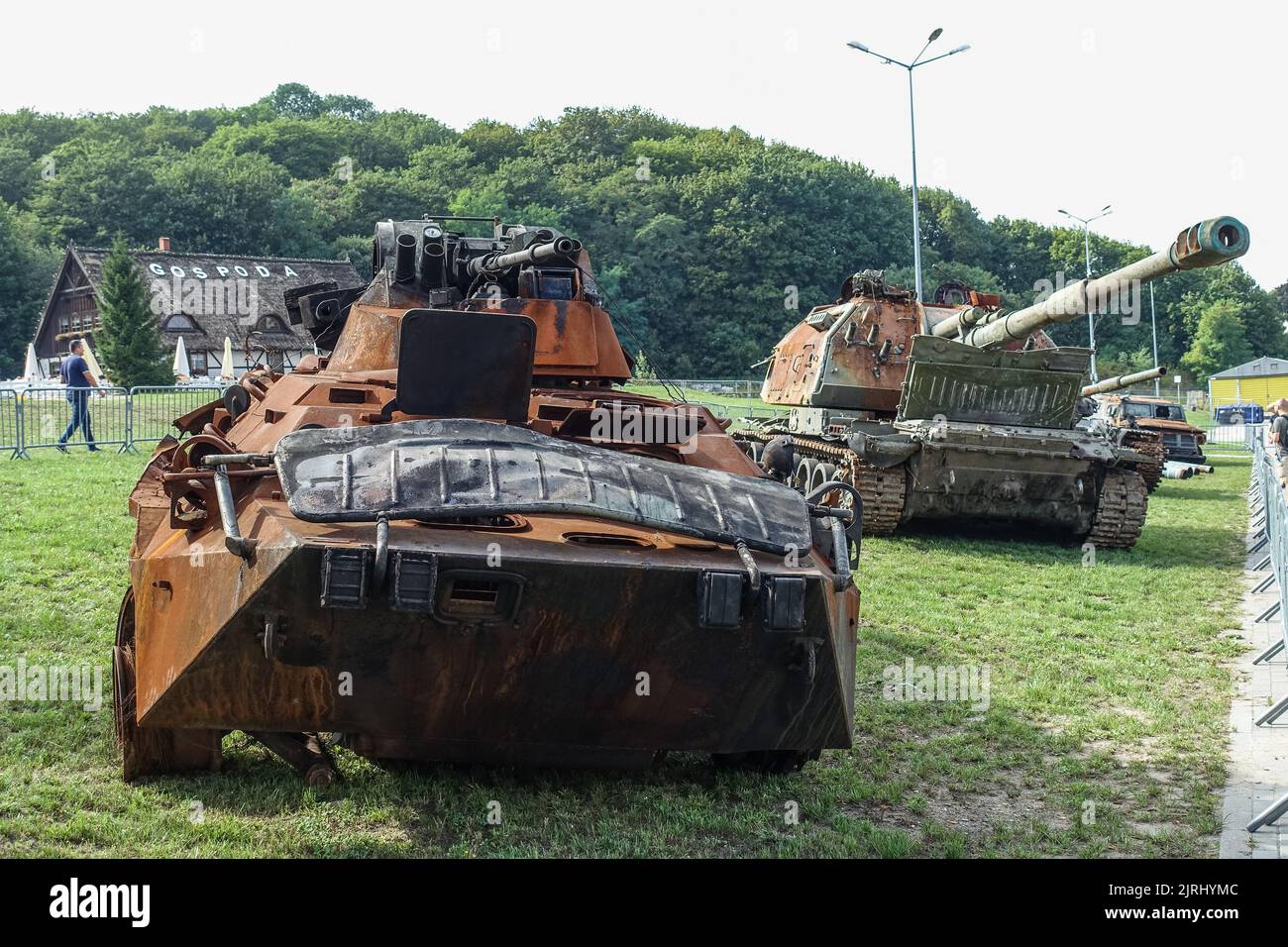 Gdansk, Poland August, 23rd. 2022 Wrecks of Russian tanks, armored ...