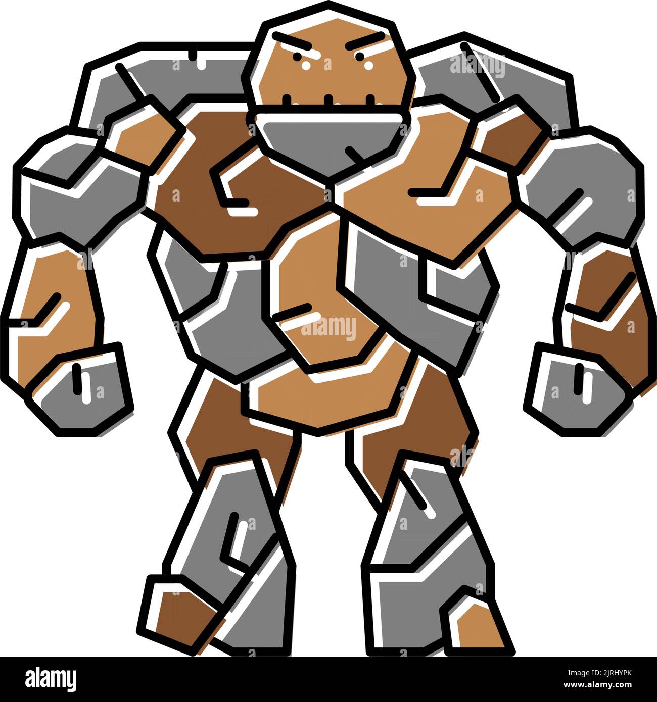 stone monster color icon vector illustration Stock Vector Image & Art ...