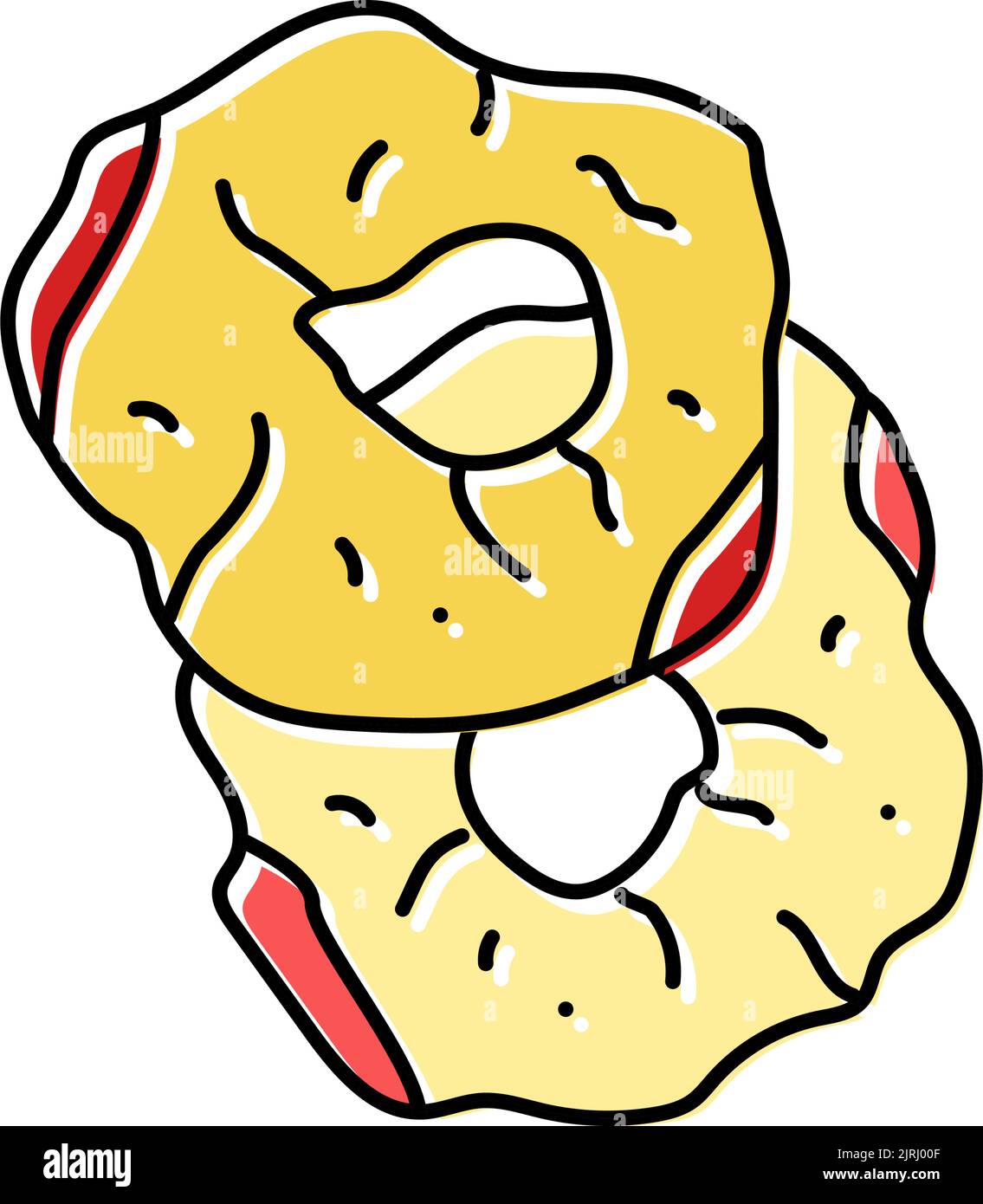 dry apple fruit color icon vector illustration Stock Vector Image & Art ...