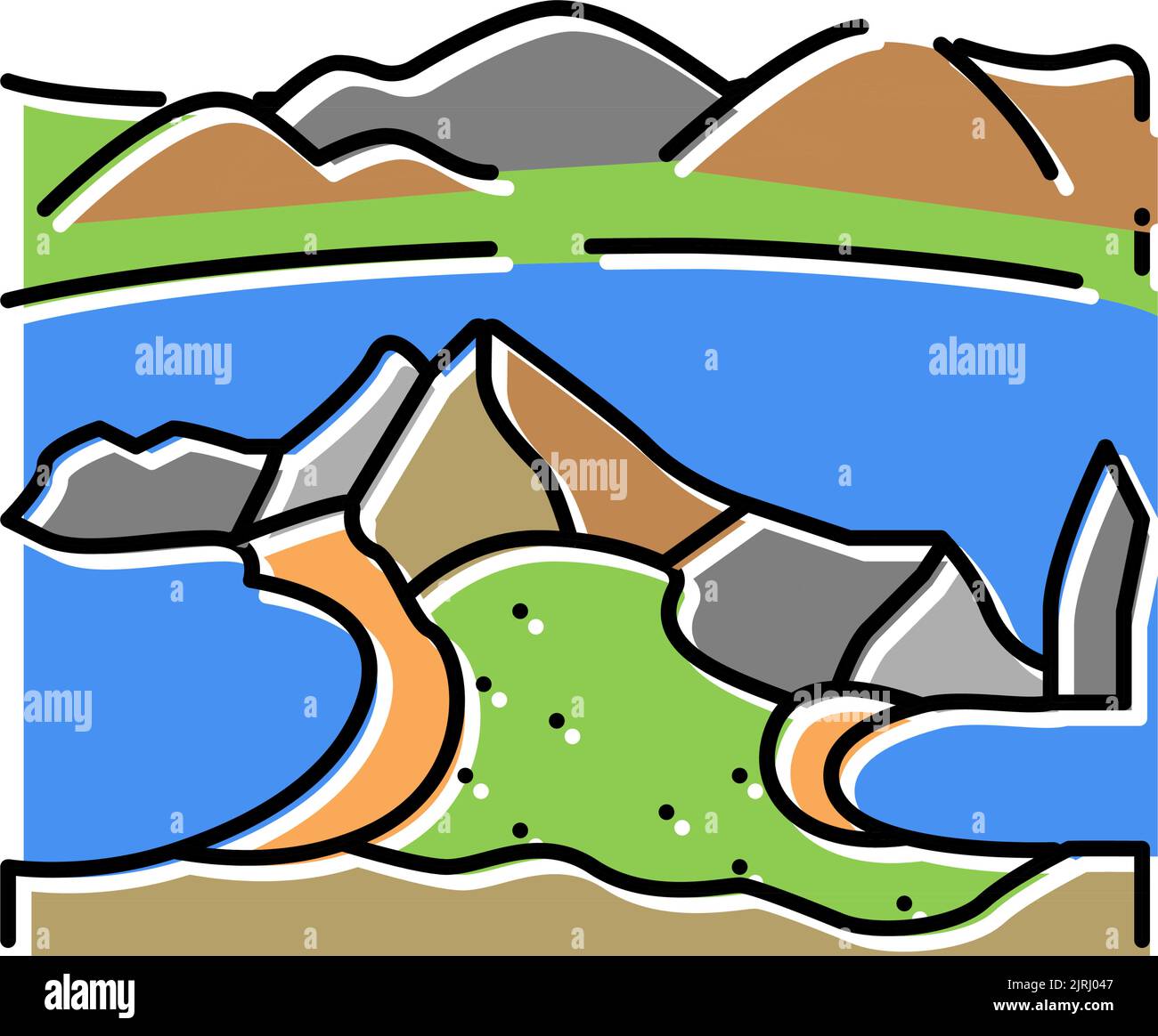 galapagos islands color icon vector illustration Stock Vector Image ...