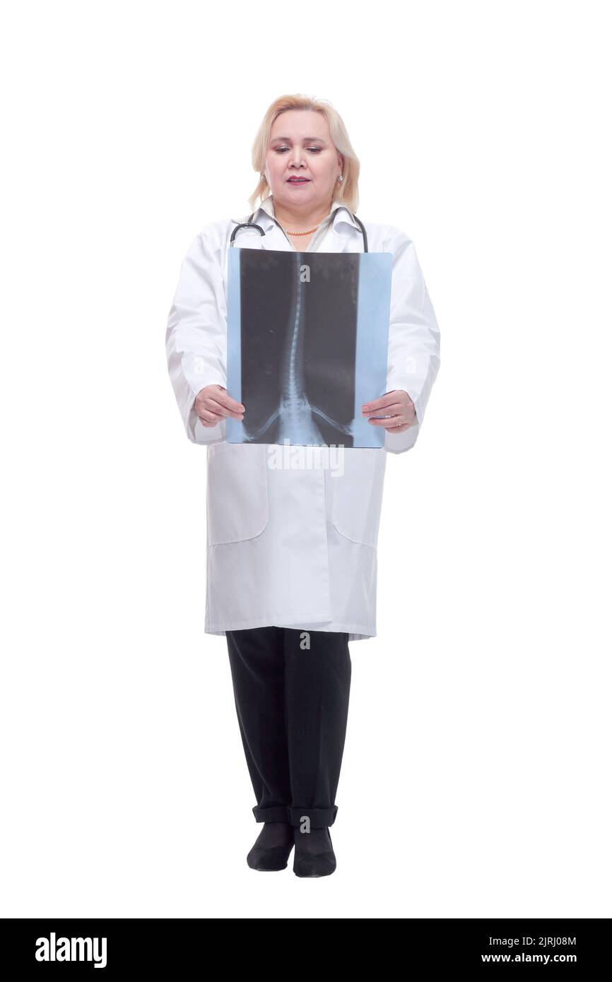 Nice doctor watching a patient x-ray Stock Photo - Alamy