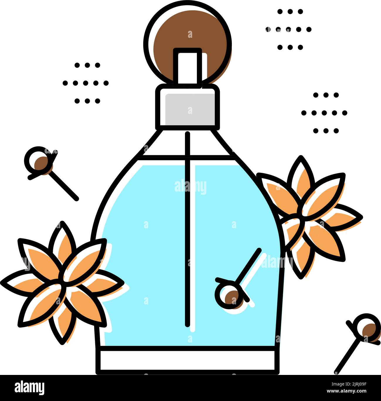 spicy notes perfume color icon vector illustration Stock Vector Image ...