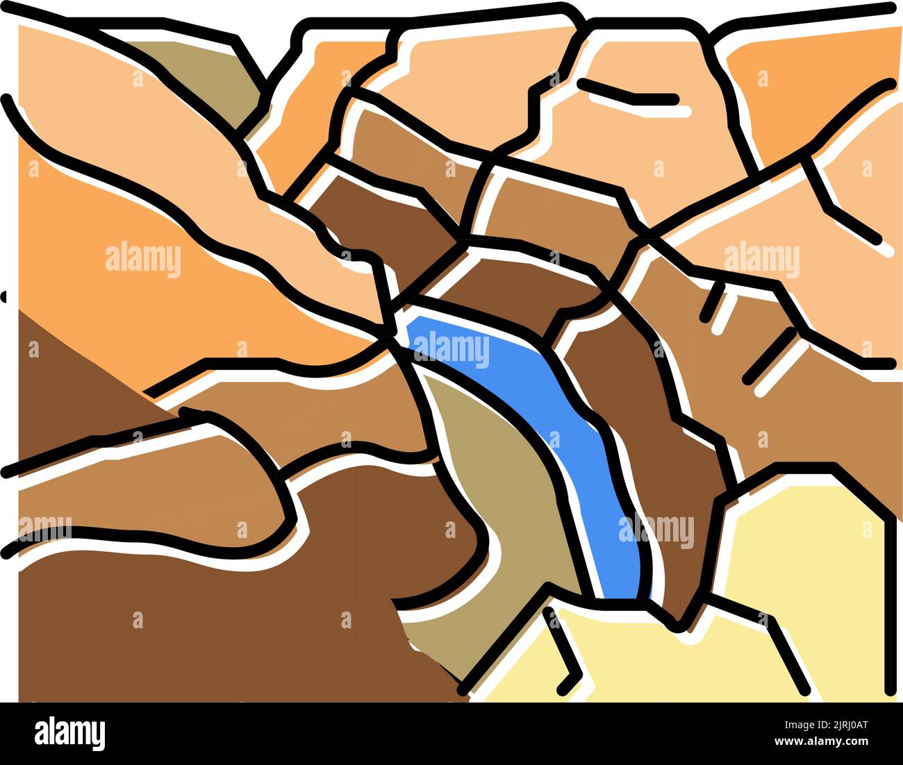 grand canyon color icon vector illustration Stock Vector Image & Art ...