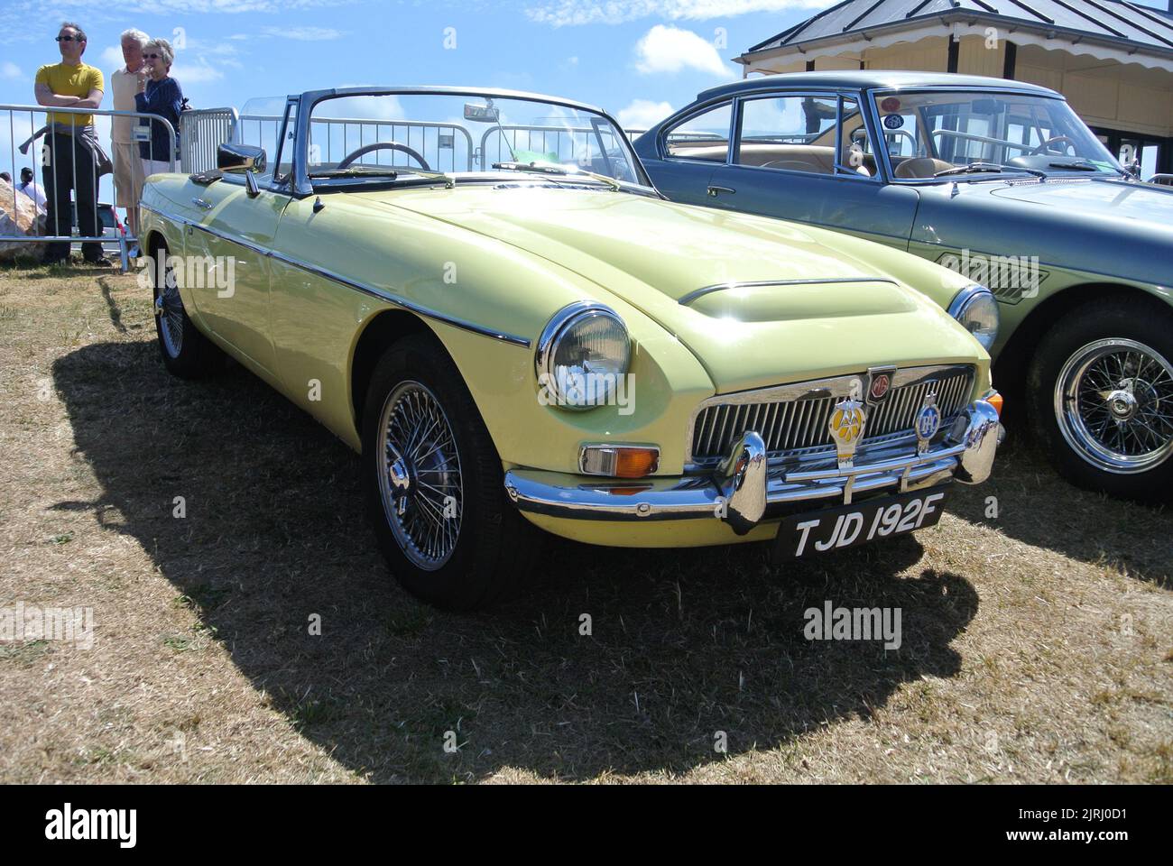 A 1968 MG parked on display at the English Riviera classic car show ...