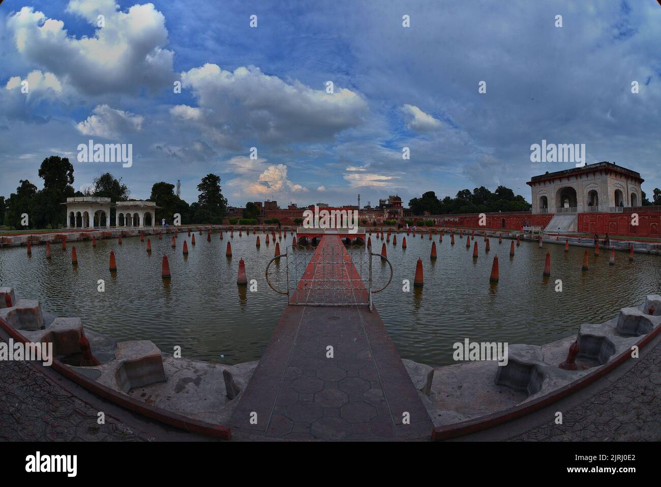 An attractive stunning view of the clouds hovering on sky from ...