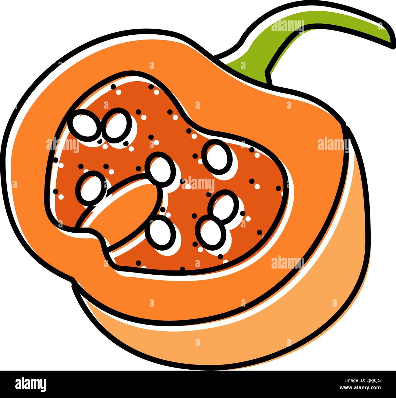 pumpkin cut piece color icon vector illustration Stock Vector Image ...