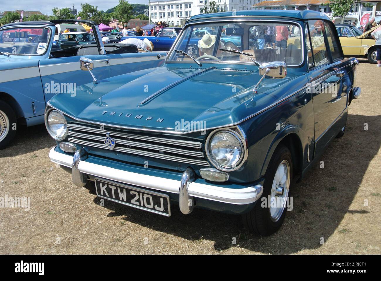 A 1970 Triumph Herald parked on display at the English Riviera classic ...