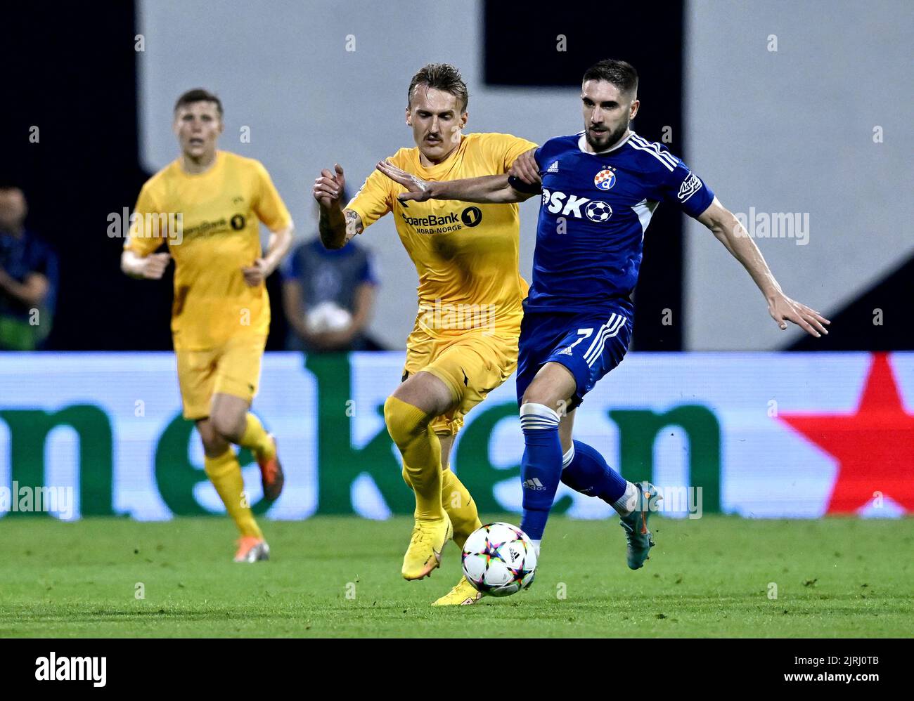 Luka Ivanusec of Dinamo in action during UEFA Champions League Play-Off ...