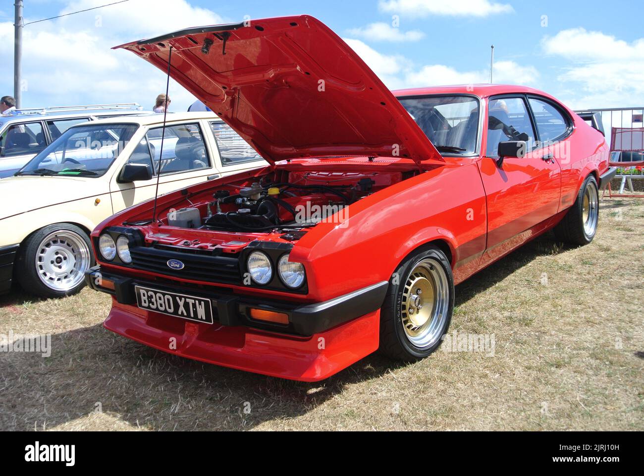 A 1984 Ford Capri parked on display at the English Riviera classic car ...