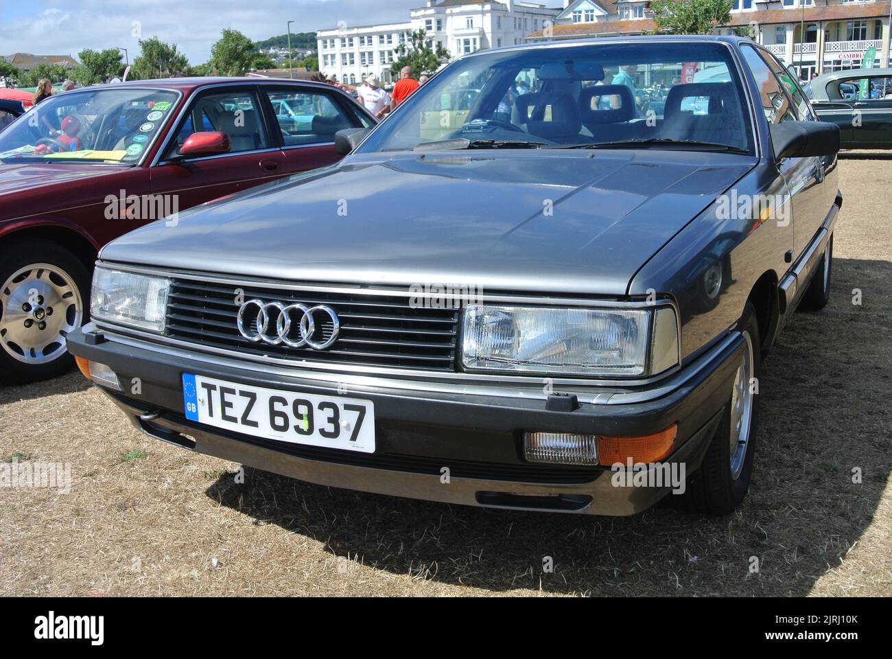 A 1989 Audi 200 turbo parked on display at the English Riviera classic ...
