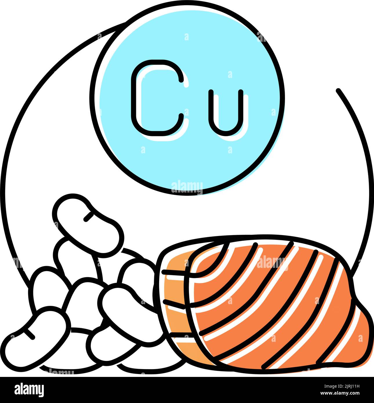 cu healthy vitamin color icon vector illustration Stock Vector Image ...