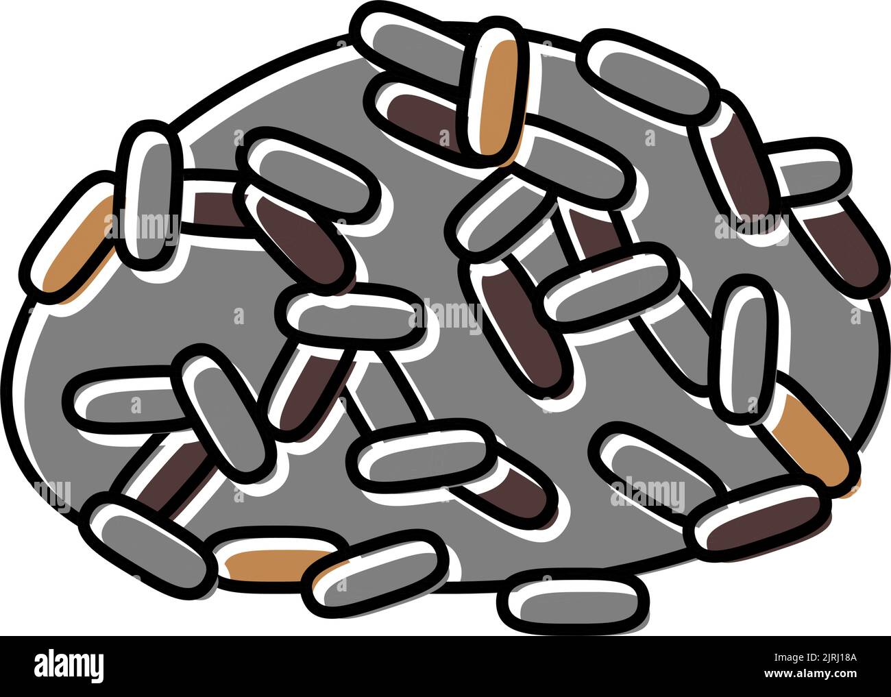 black rice color icon vector illustration Stock Vector Image & Art - Alamy