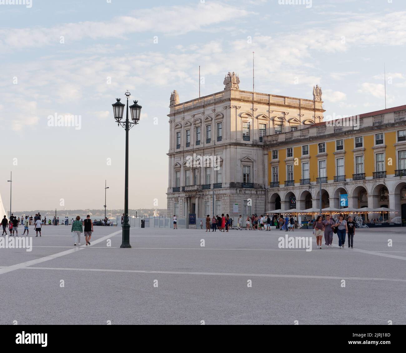 Commercial Square in Lisbon, Portugal on a summers evening Stock Photo ...