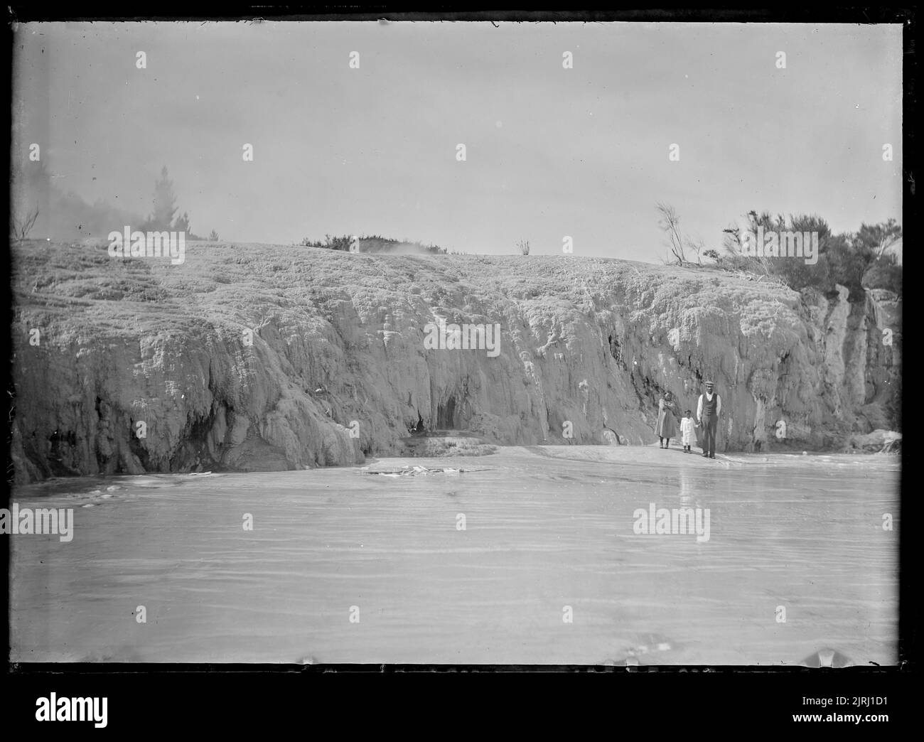 Silica Terrace, Orakei Korako, 1905, by Fred Brockett Stock Photo - Alamy