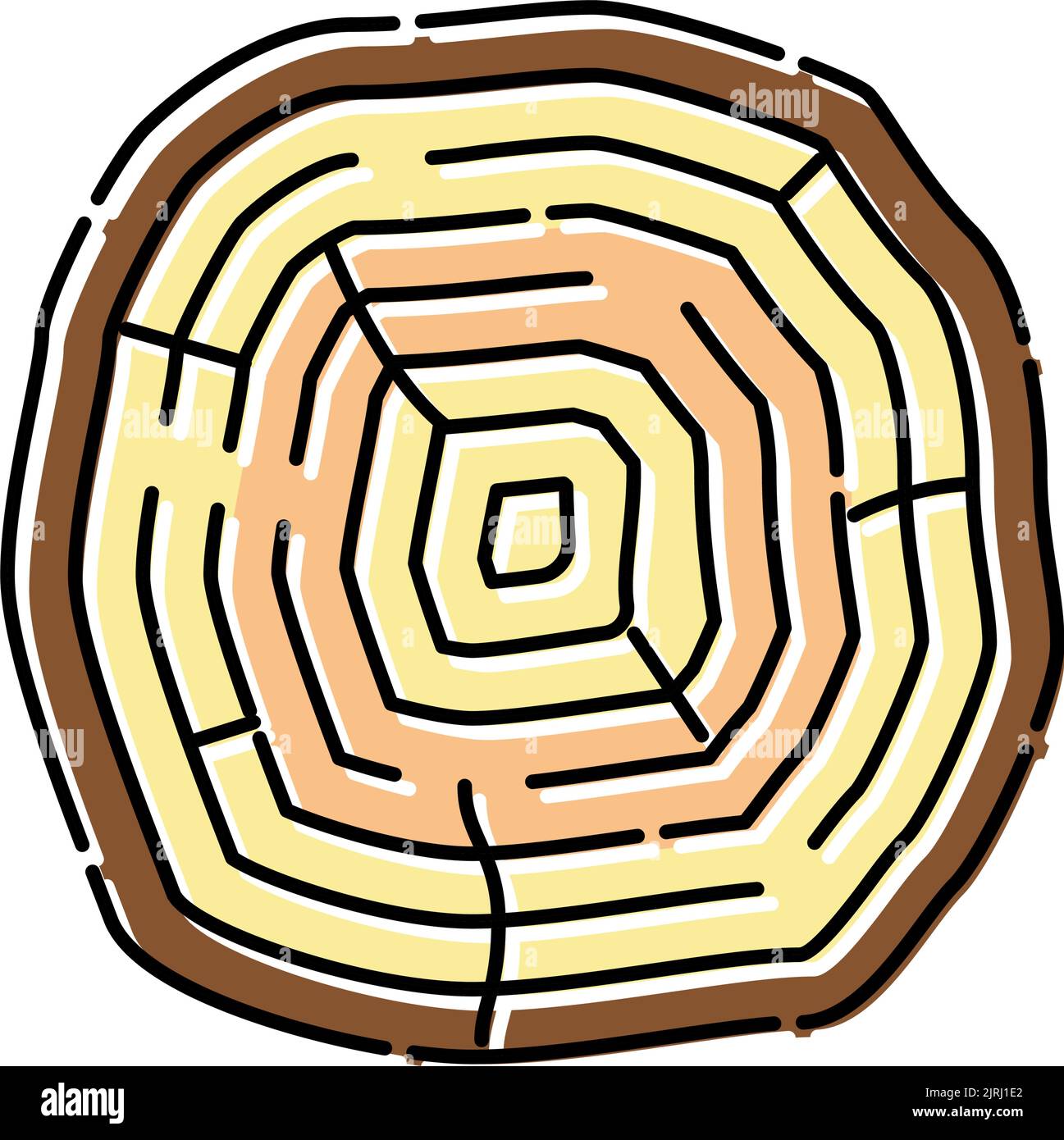 cut wood timber color icon vector illustration Stock Vector Image & Art ...