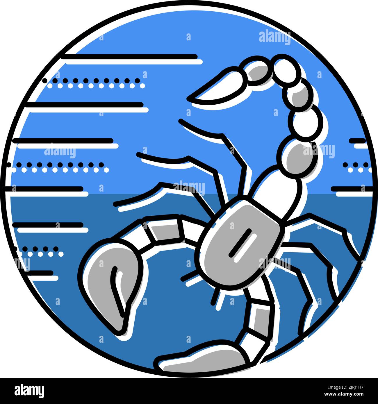 scorpion zodiac color icon vector illustration Stock Vector Image & Art ...