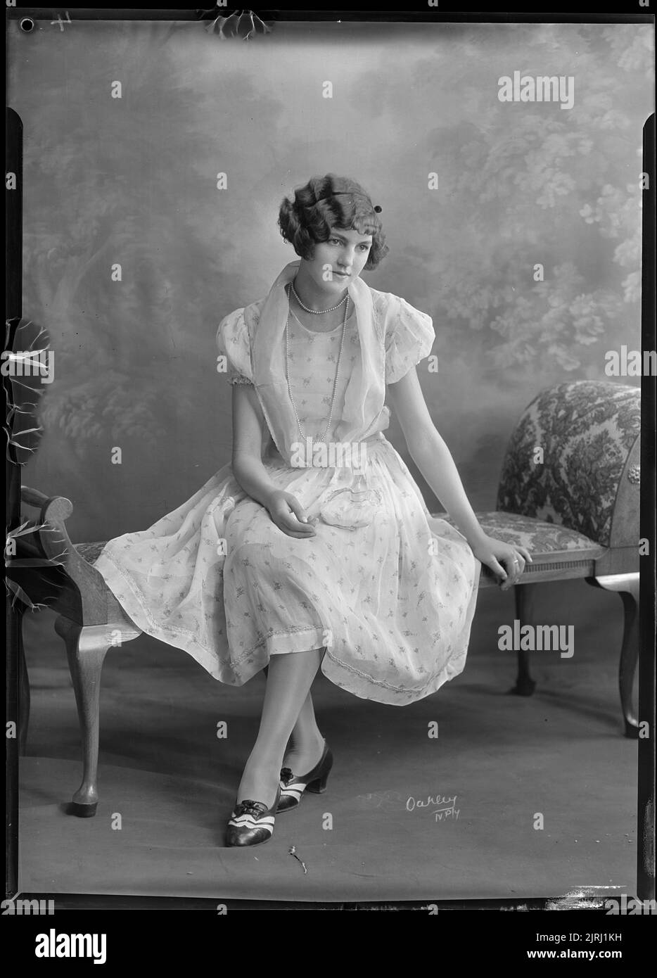 Portrait of Miss Riley, 1920-1925, New Plymouth, by William Oakley. F B ...