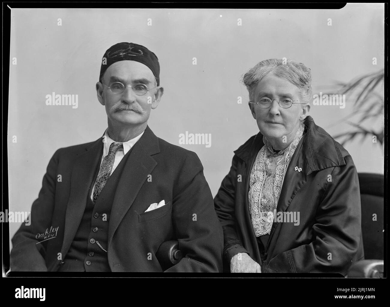 Portrait of Mr and Mrs C Wilmshurst, circa 1930, by William Oakley. F B ...