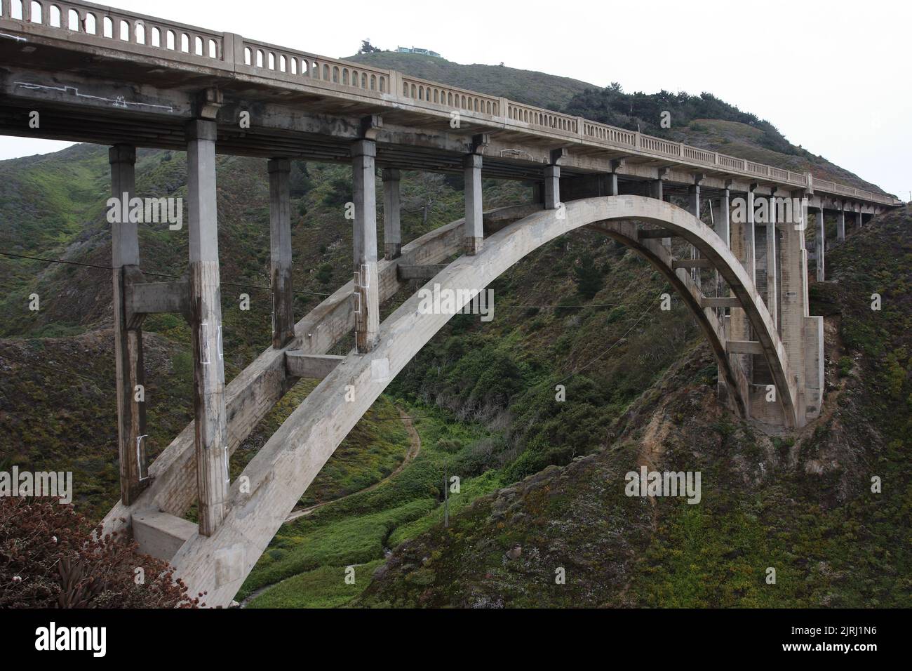 Reinforced concrete open spandrel arch bridge hi-res stock photography ...