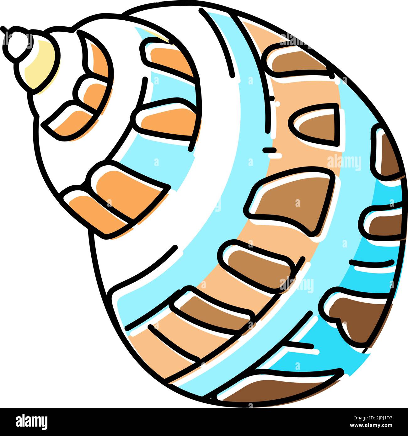 babylon sea shell beach color icon vector illustration Stock Vector ...