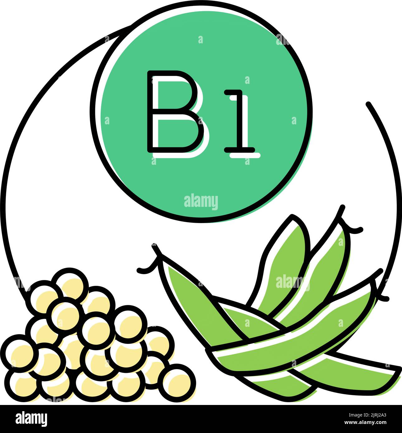 b1 vitamin color icon vector illustration Stock Vector Image & Art - Alamy