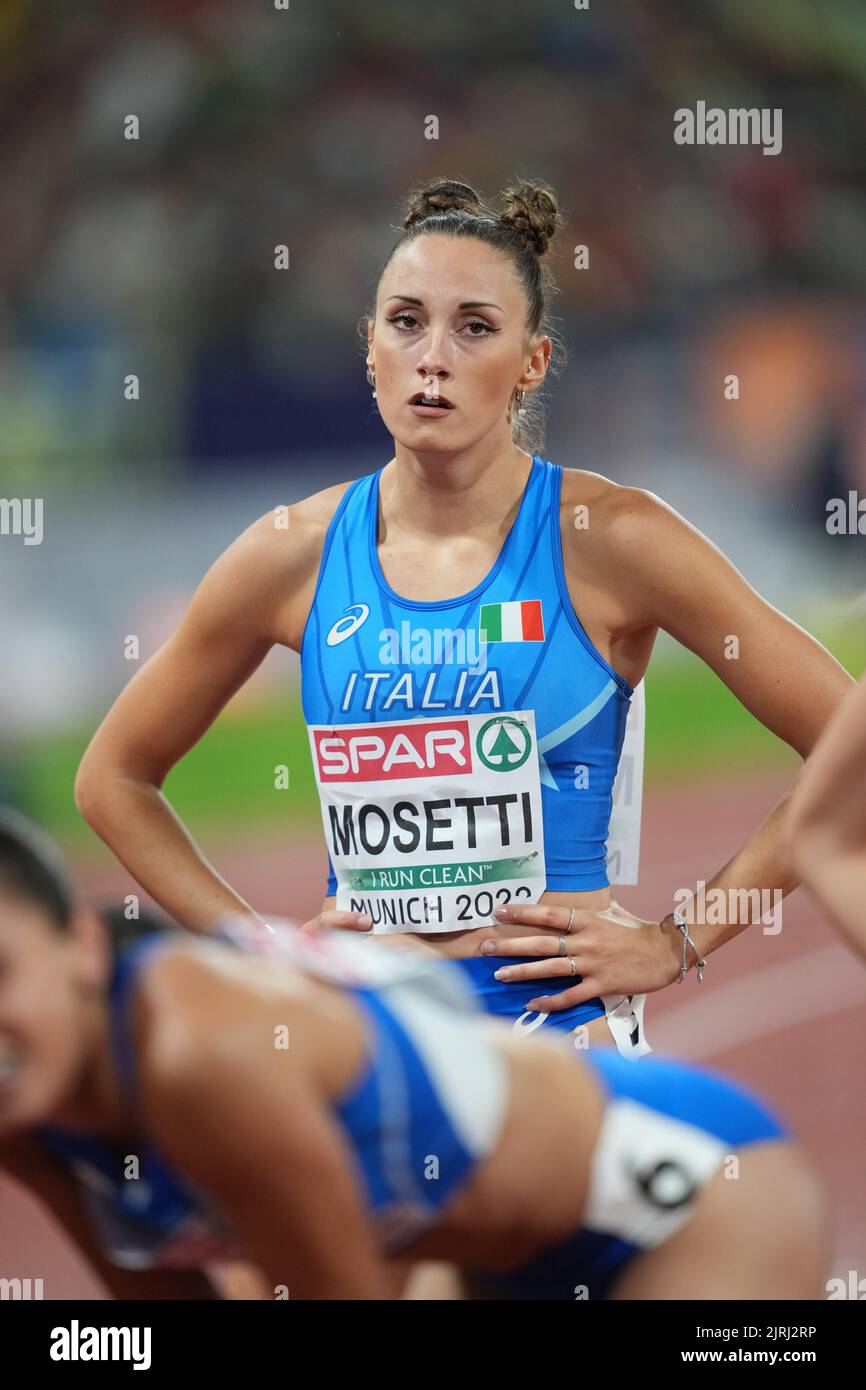 Nicla Mosetti running the 100m hurdles at the European Athletics ...