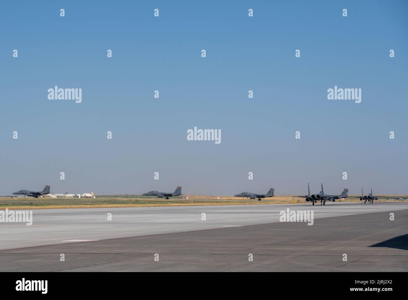 Aircrew assigned to the 389th Fighter Squadron wait for approval to ...