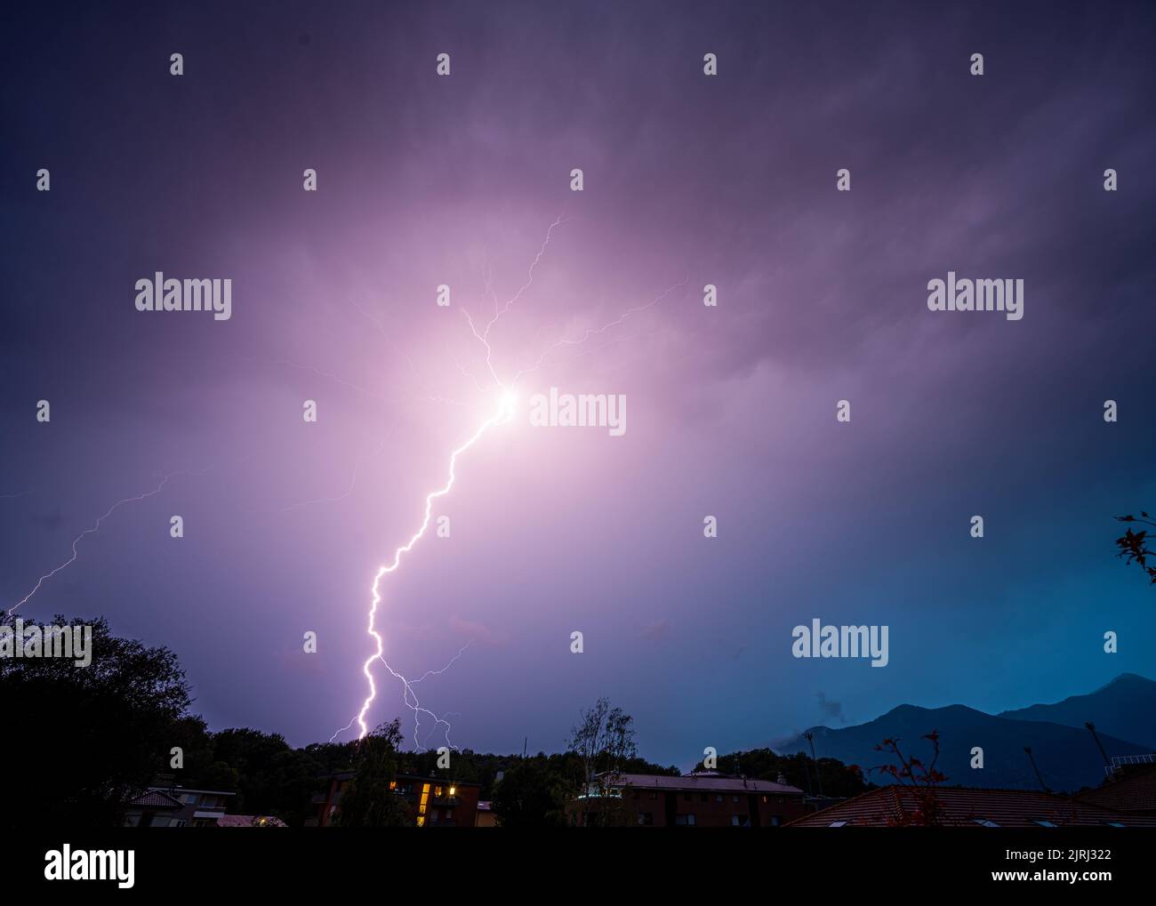 Scary thunder in Switzerland, summer 2021 Stock Photo - Alamy