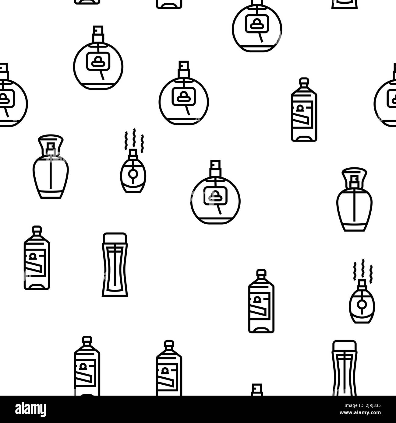 fragrance bottle perfume cosmetic vector seamless pattern Stock Vector ...