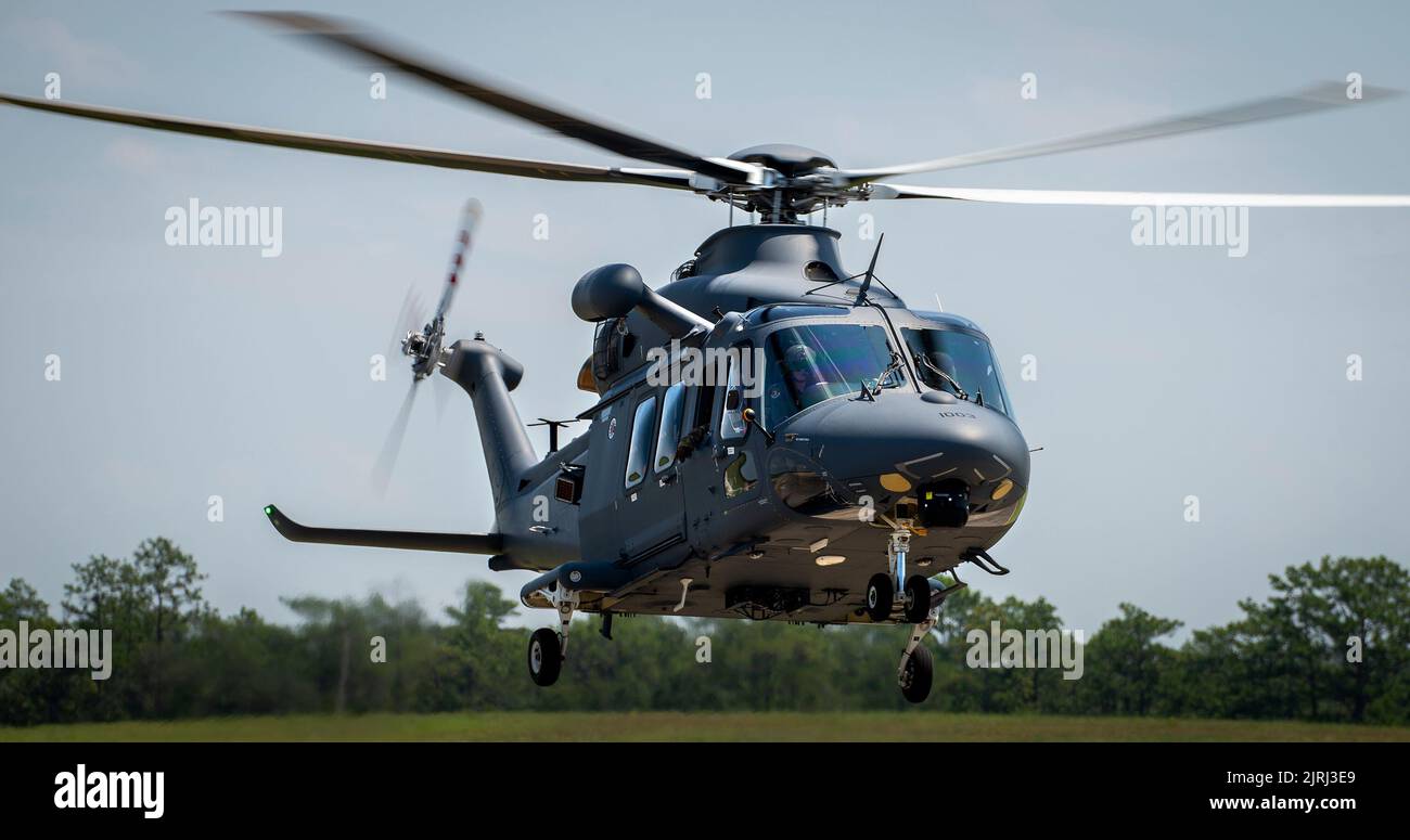 An MH-139A Grey Wolf lifts off for a mission Aug. 17 at Eglin Air Force ...