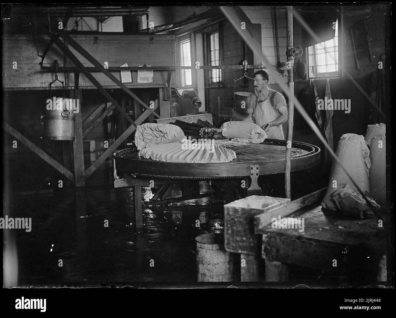 Taranaki Factory Interior, circa 1908, by Fred Brockett Stock Photo - Alamy