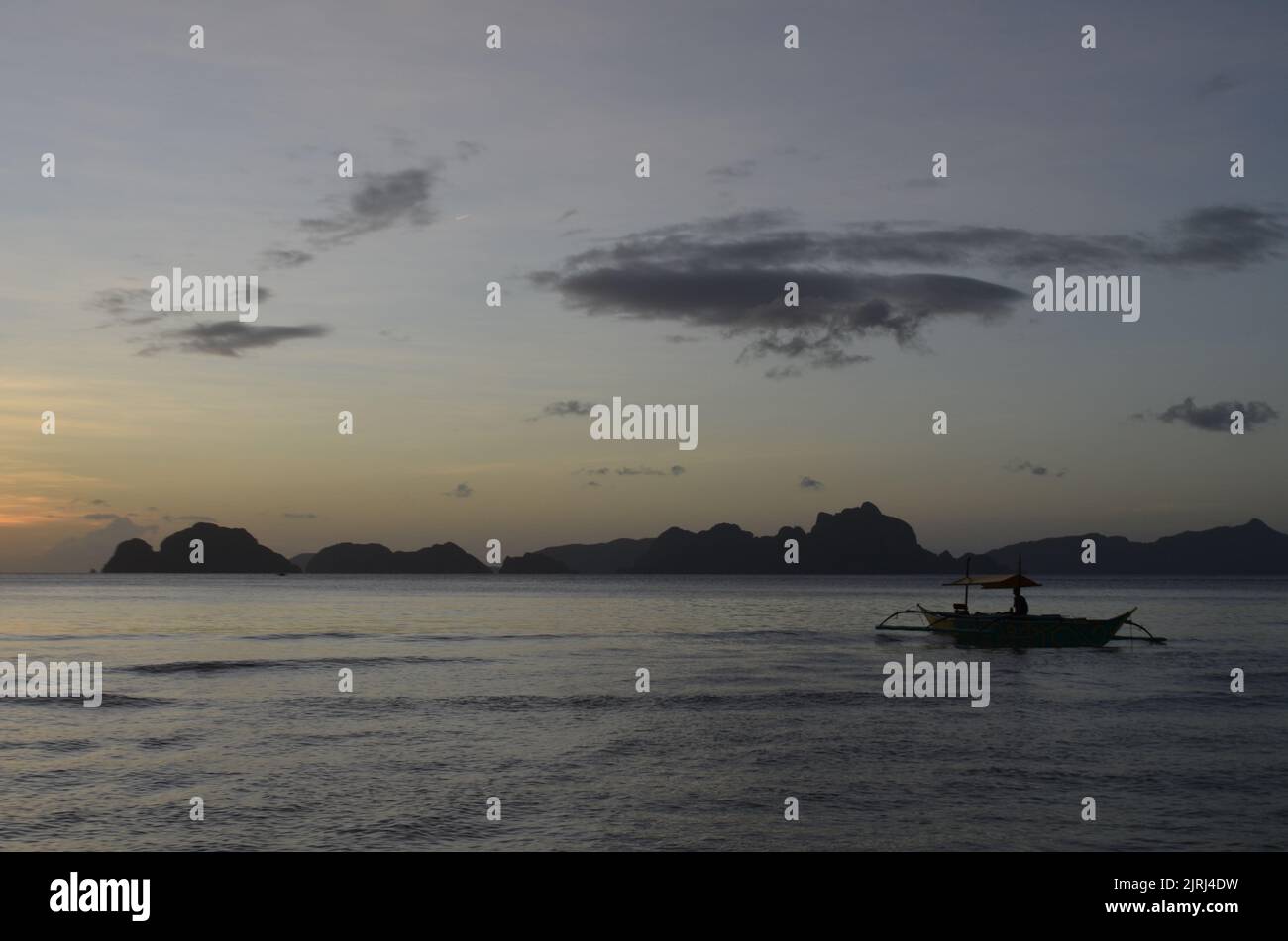 Ocean Trips and Scenery While Island Hopping in the Philippines Stock ...