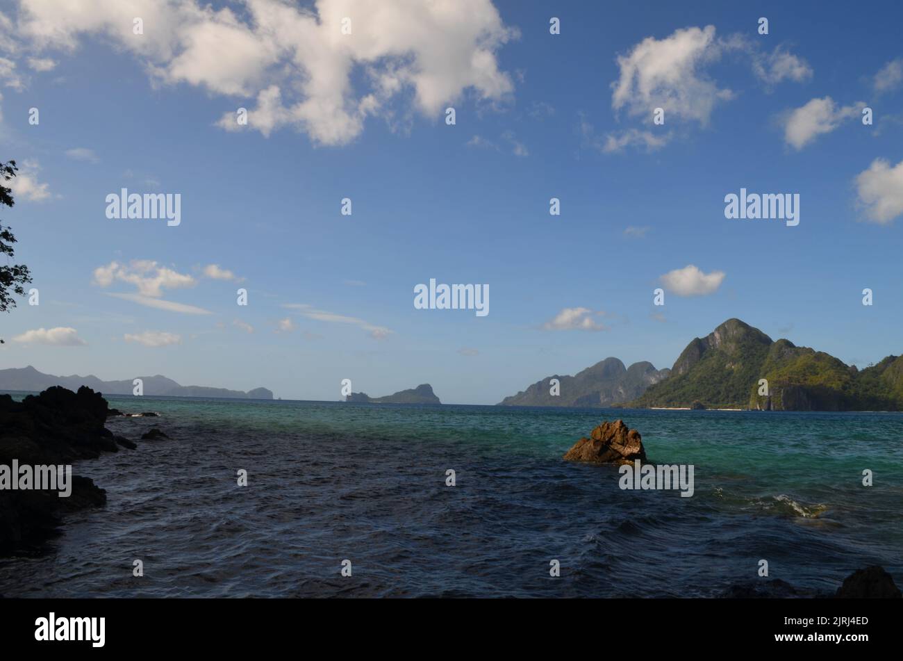 Ocean Trips and Scenery While Island Hopping in the Philippines Stock ...