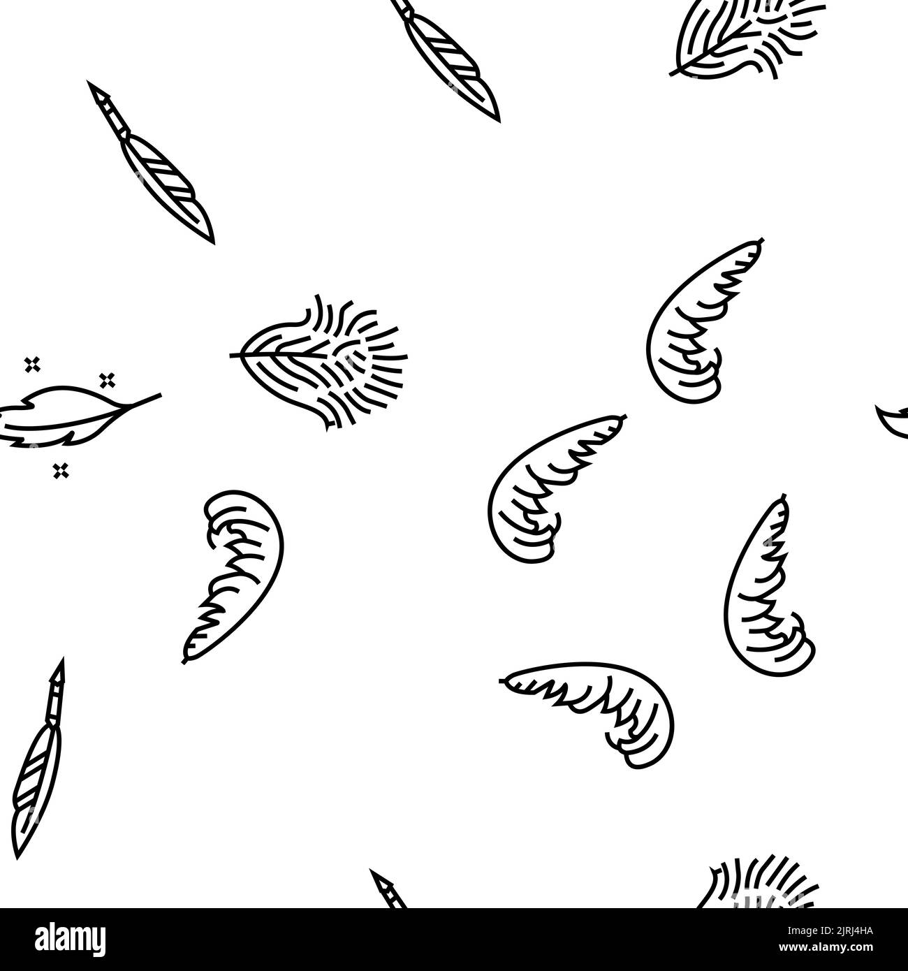 feather bird soft quil fluffy vector seamless pattern Stock Vector ...