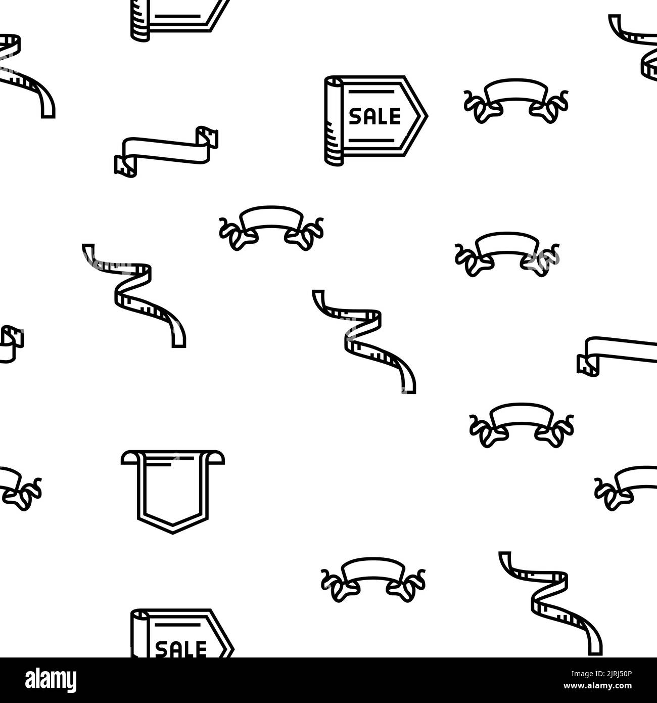 ribbon red banner design gift vector seamless pattern Stock Vector ...