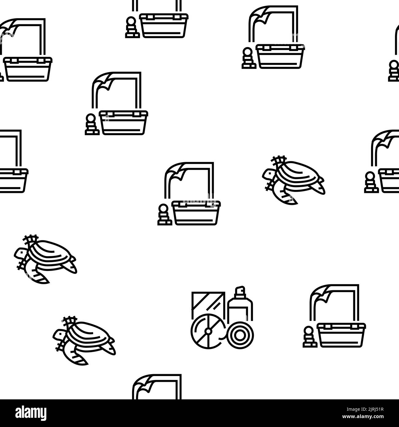 Plastic Waste Nature Environment vector seamless pattern Stock Vector ...