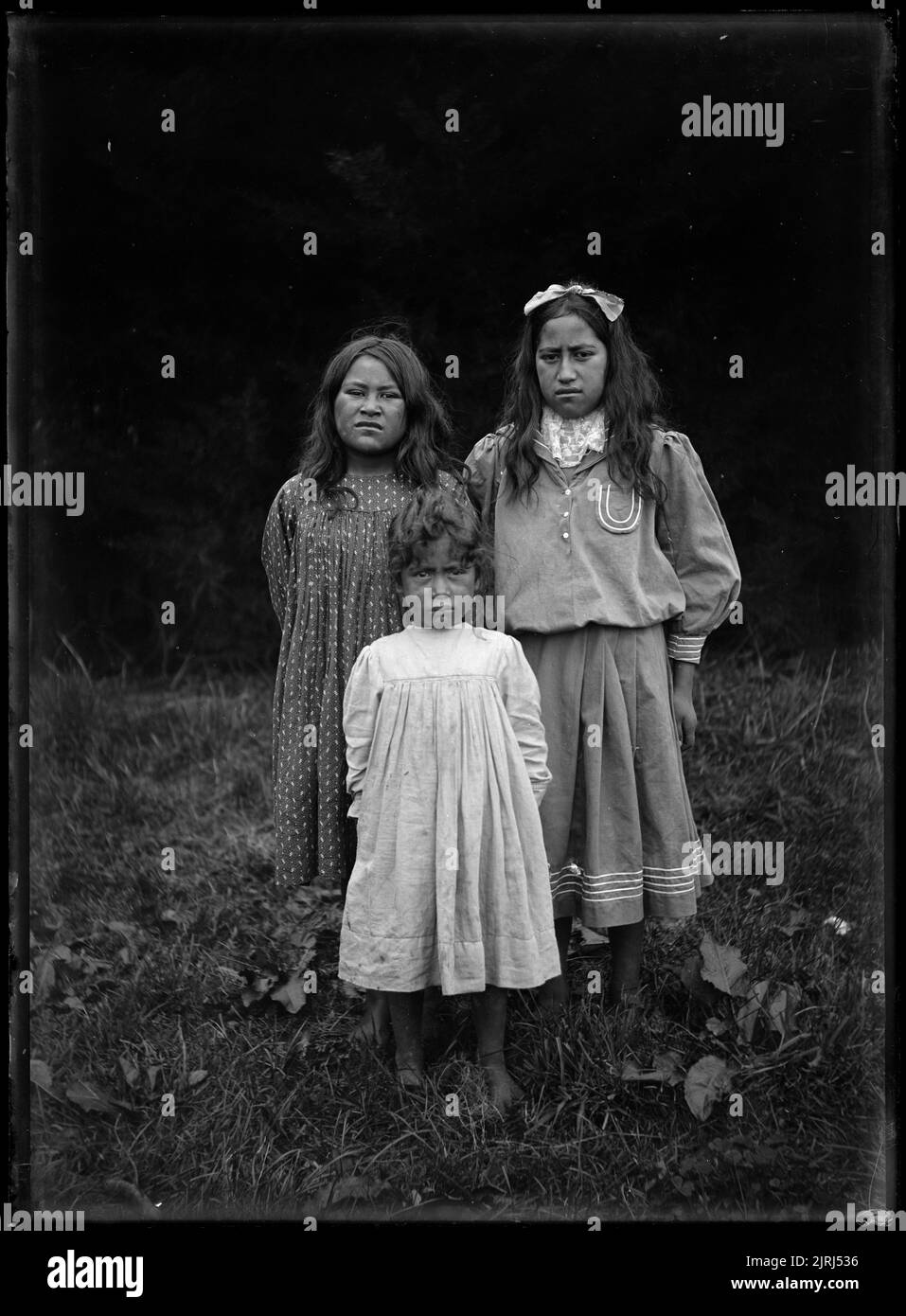 Portrait of Three Girls, circa 1908, by Fred Brockett Stock Photo - Alamy