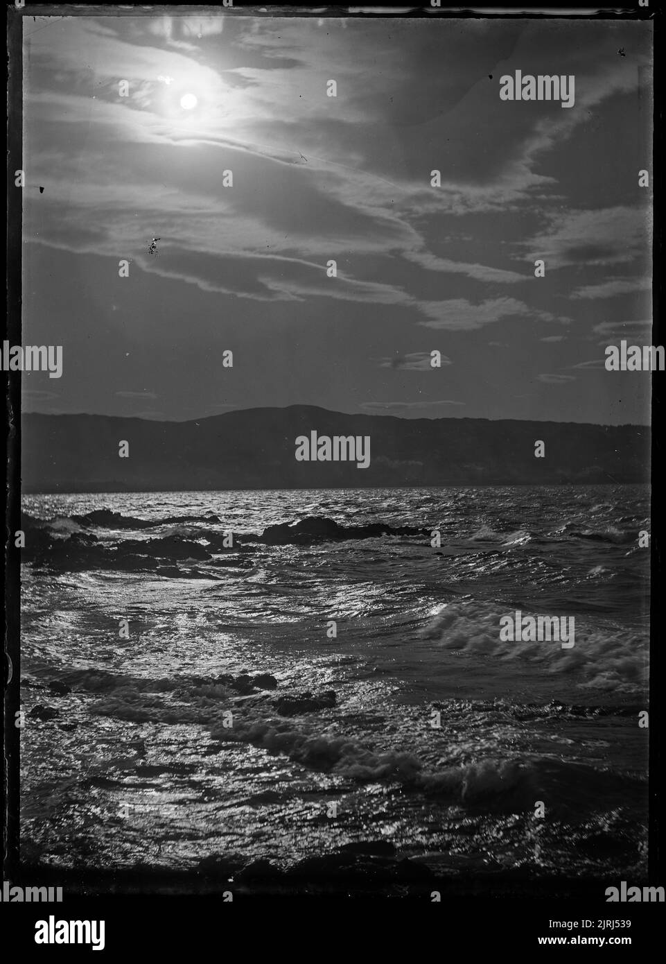 View of Cook Strait, 1907, by Fred Brockett Stock Photo - Alamy