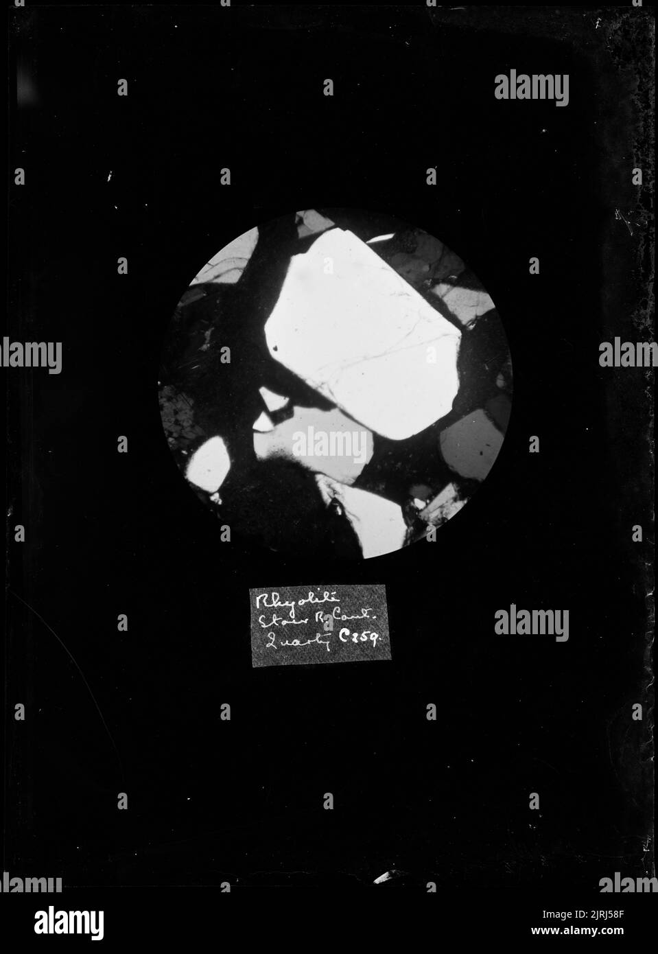 Rhyolite rock sample igneous Black and White Stock Photos & Images - Alamy