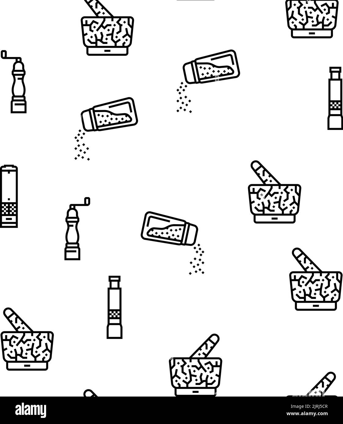 Black Pepper Aromatic Hot Spice vector seamless pattern Stock Vector ...
